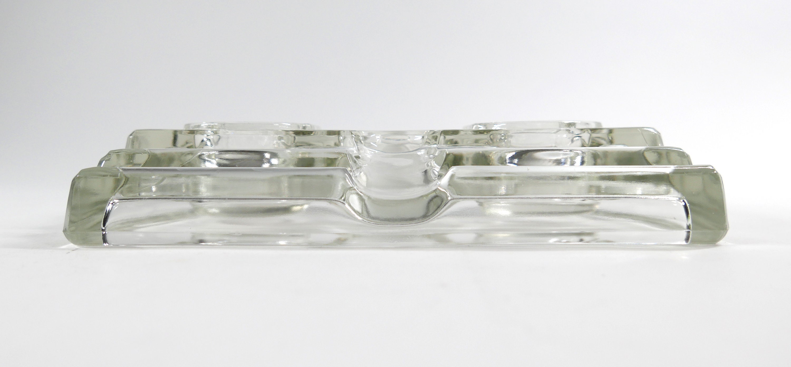Antique Clear Pressed Glass Inkstand - Etsy