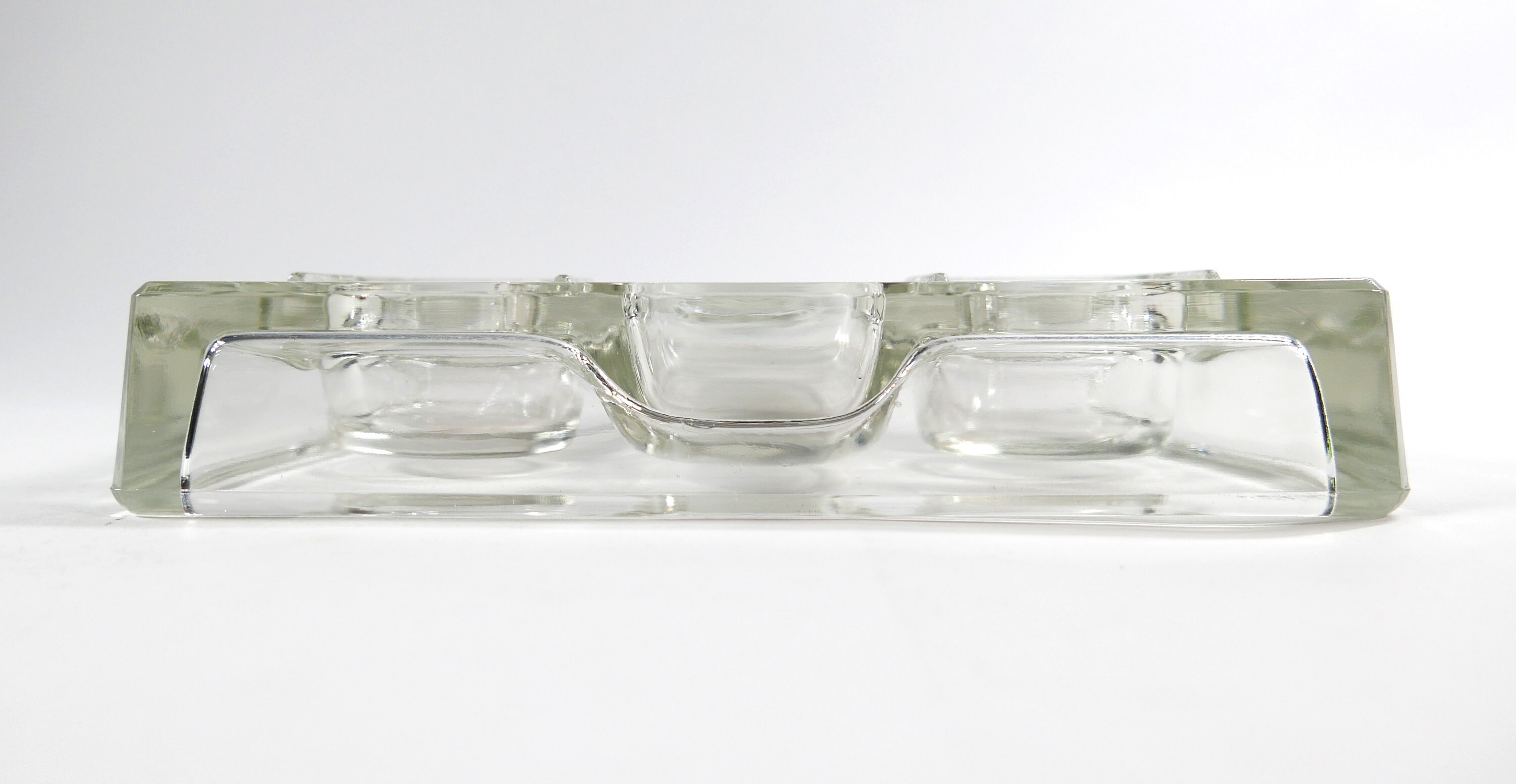 Antique Clear Pressed Glass Inkstand - Etsy