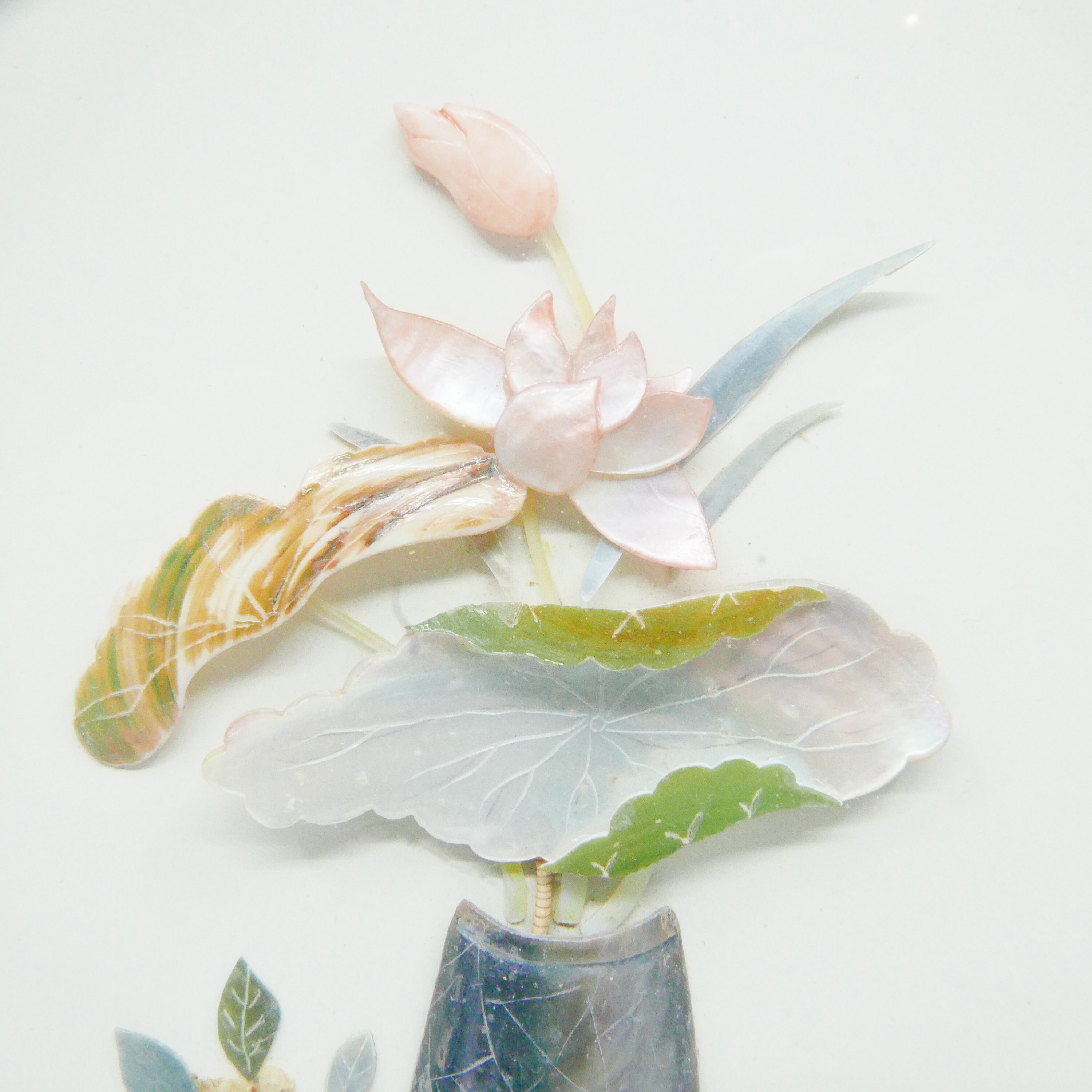 Vintage Chinese 3D Shadow Box Shell Art Collage in Round Frame - Etsy