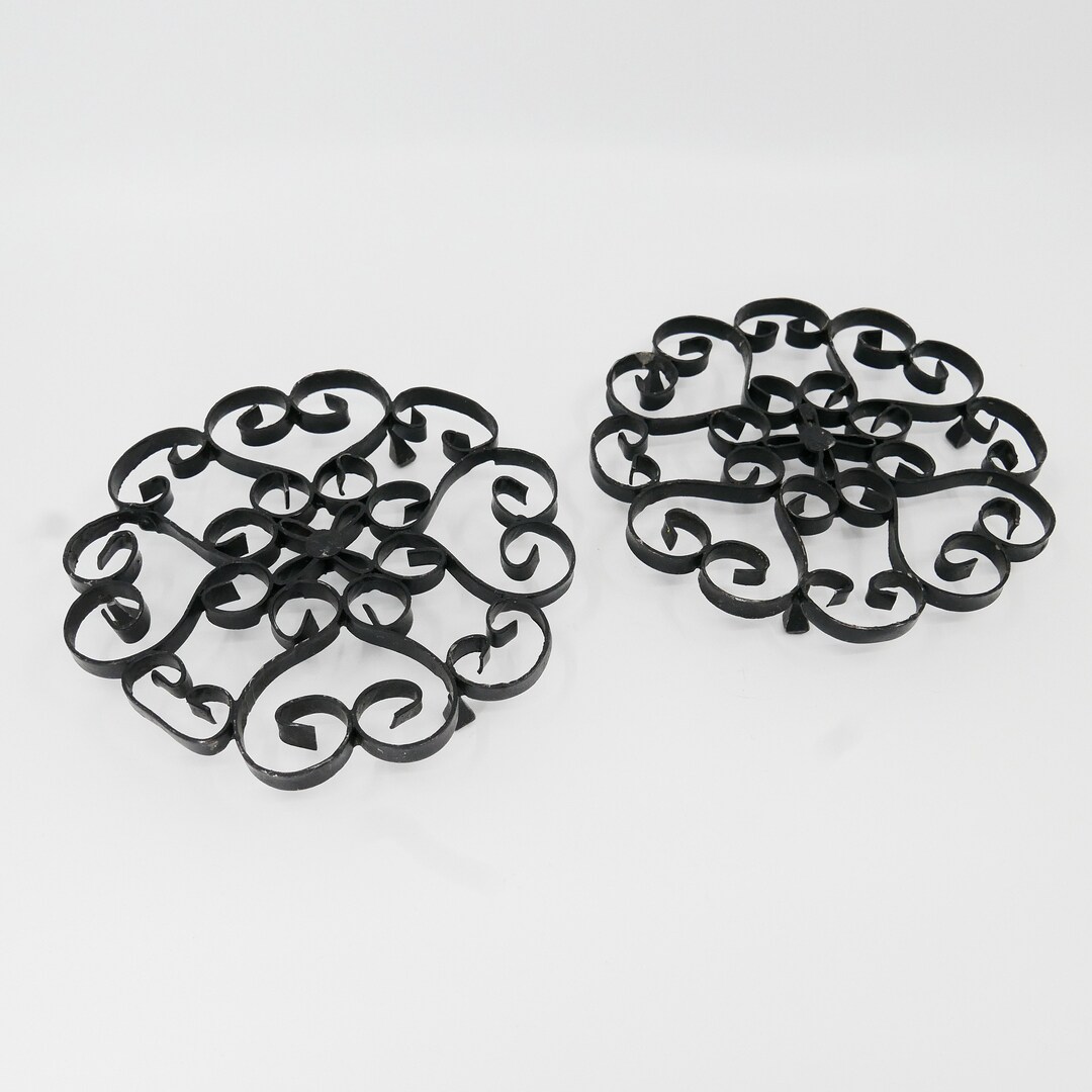 Vintage Footed Scroll Wrought Iron Kitchen Trivets - PRICE FOR 1 TRIVET ...
