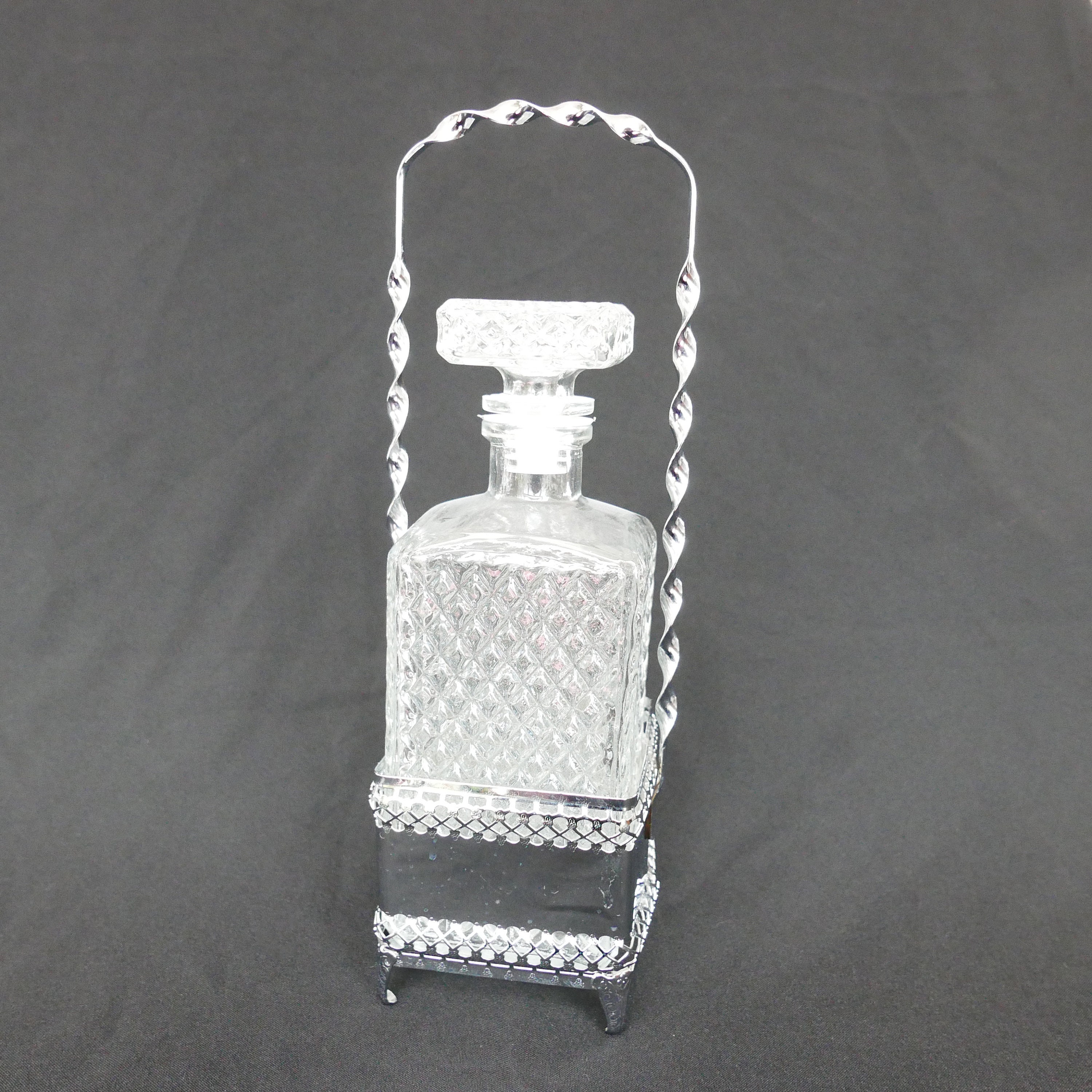 Vintage Queen Anne Tableware Cut Glass Whisky Decanter With Silver ...
