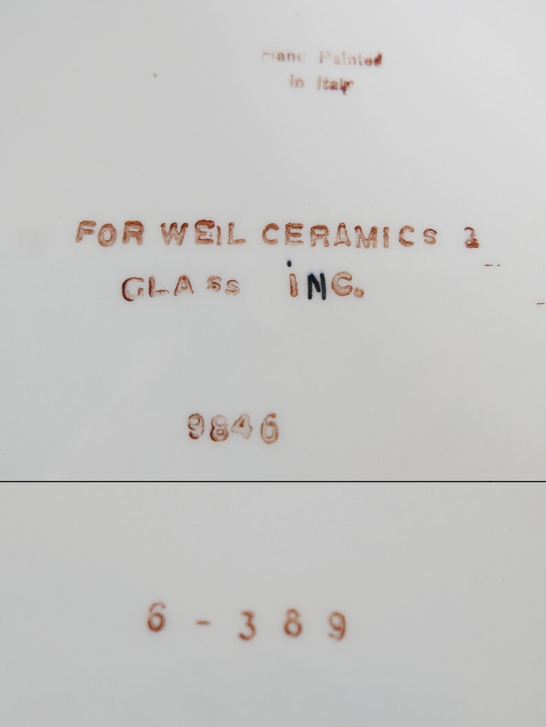 Vintage Weil Turkey Platter: Large Hand-painted Italian Serving Plate ...