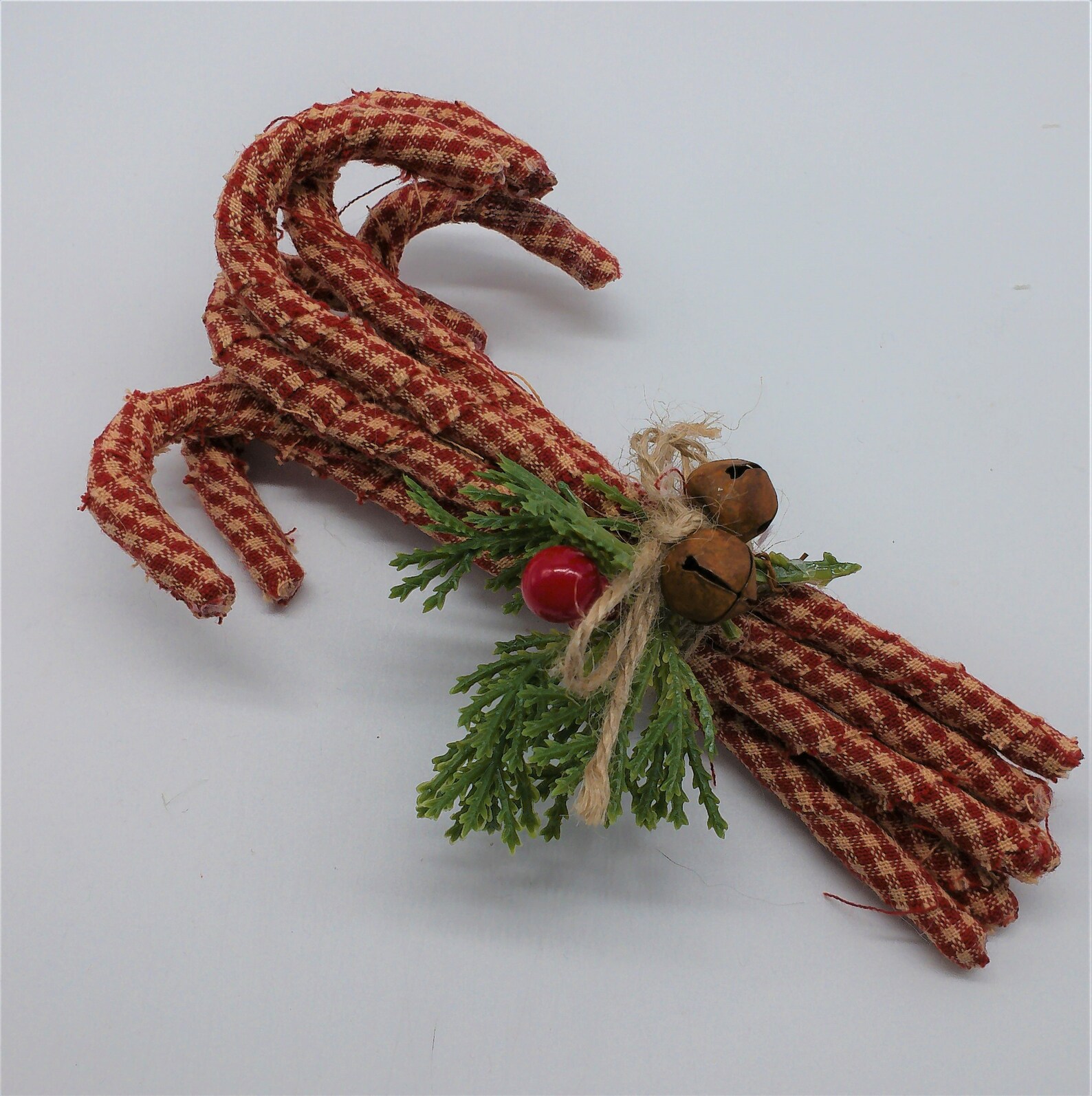 Set of Six Primitive Fabric Wrapped Candy Canes Farmhouse - Etsy