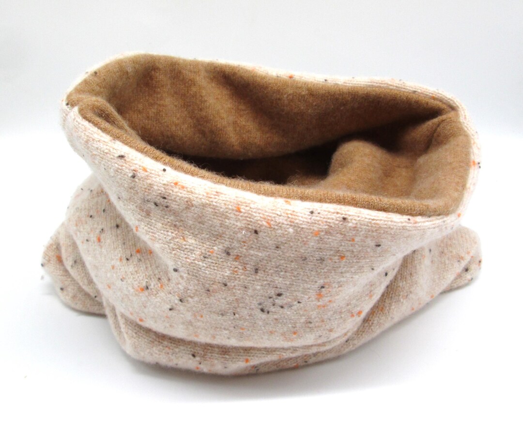 Recycled Pure Cashmere Cowl. Reversible Up-cycled Eco Friendly Re ...