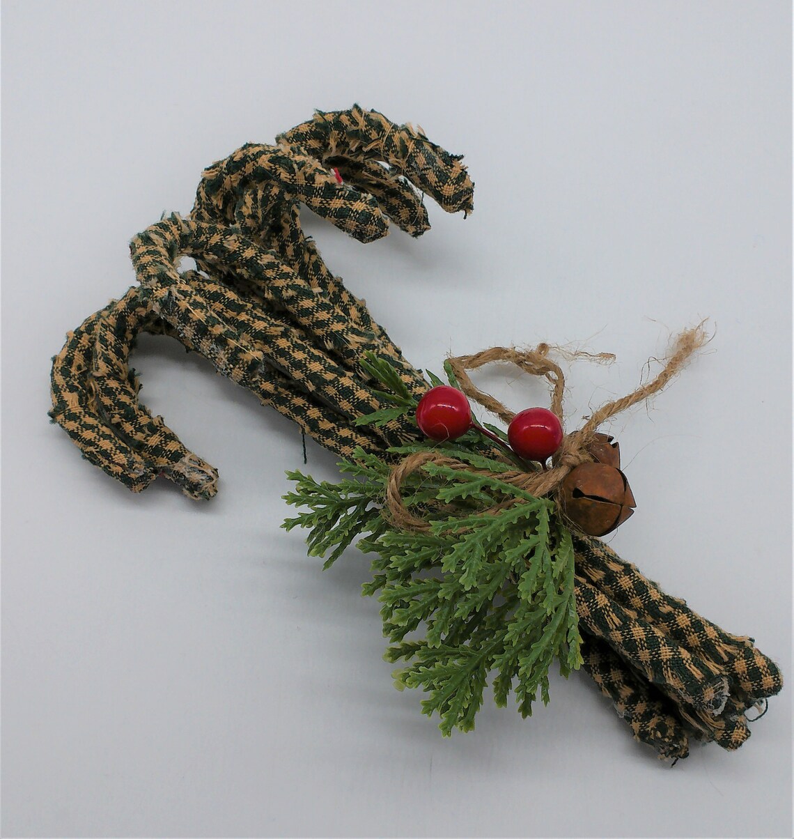 Set of Six Primitive Fabric Wrapped Candy Canes Farmhouse - Etsy