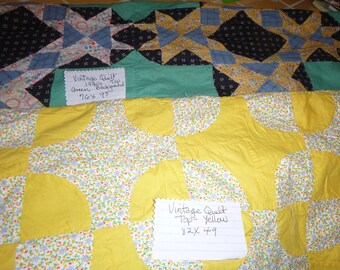 Yellow Star Quilt - Etsy