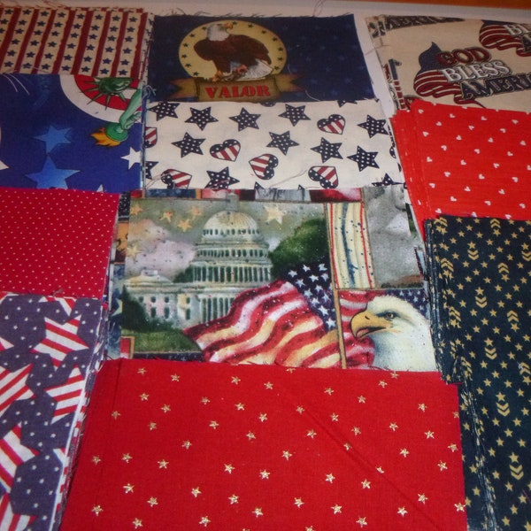 5 Patriotic Squares - Etsy