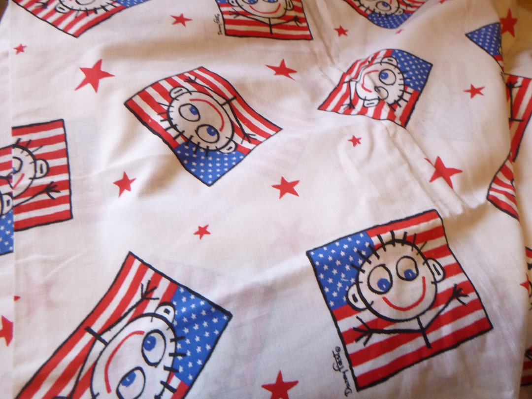 DANNY FIRST, 3 Yrds. Available, Flag, Fabric, Holiday, 4th of July ...