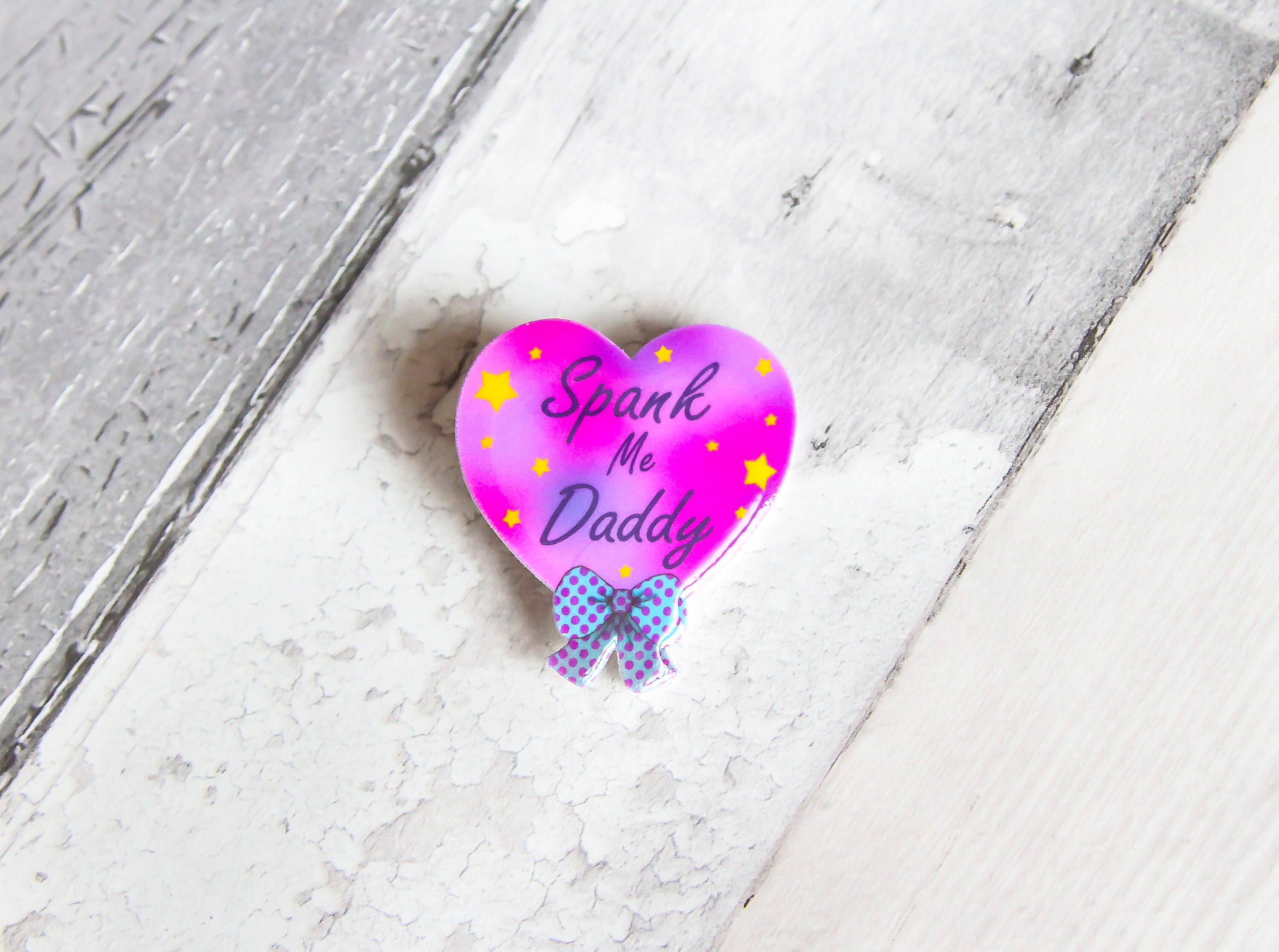 Spank Me Daddy Bdsm Ddlg Handmade Pin Enamellapel Style Etsy
