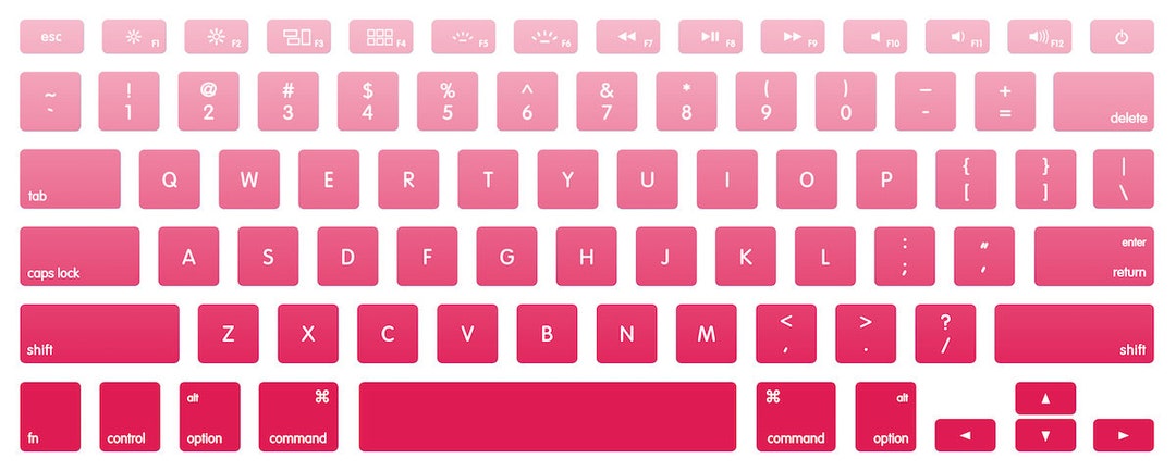 MacBook Keyboard Decal Stickers - Cherry Pink Ombre! - Etsy