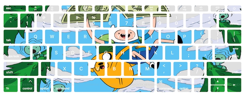 MacBook Keyboard Decal Stickers - Finn+jake Adventure Time Pattern! - Etsy