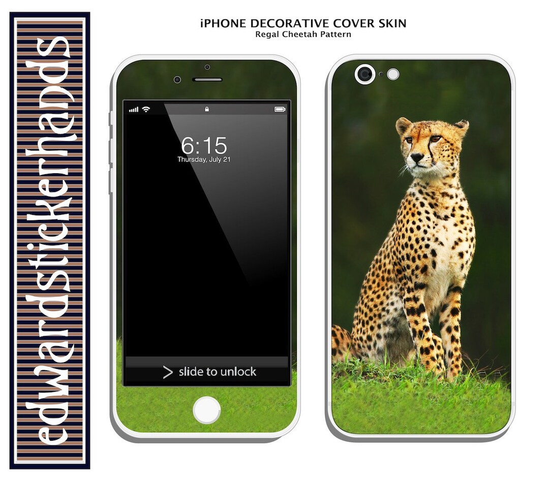 IPhone Decorative Cover Skin Regal Cheetah Pattern - Etsy Hong Kong