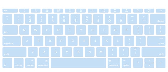 Pastel Blue Macbook Keyboard Decal Stickers - Etsy