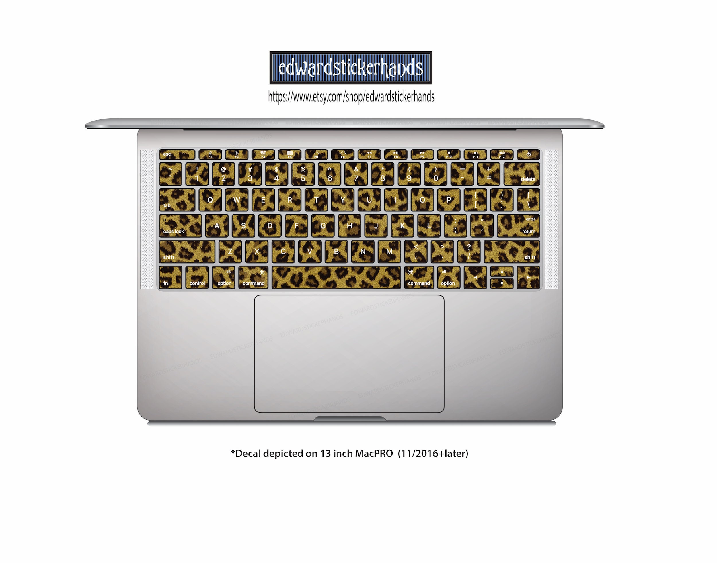 MacBook Keyboard Decal Stickers Brown and Black Cheetah | Etsy