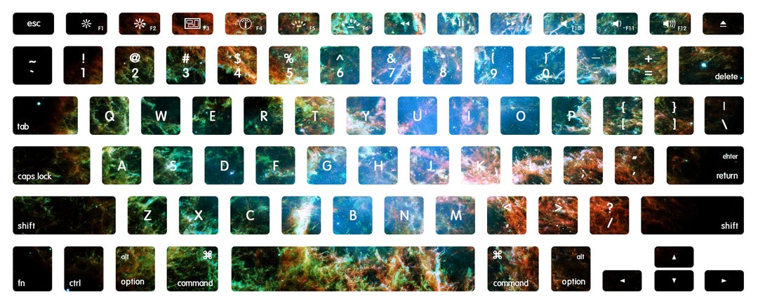 Crab Nebula MacBook Keyboard Decal Stickers - Etsy