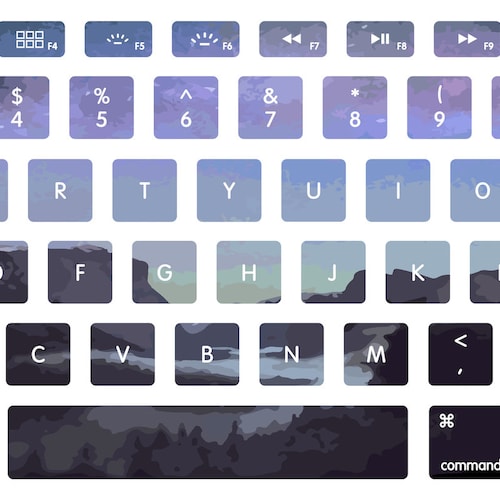 Abstract Decay Macbook Keyboard Decal Stickers - Etsy