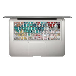 MacBook Keyboard Decal Stickers - Colorful Graffiti Grunge Abstract ...