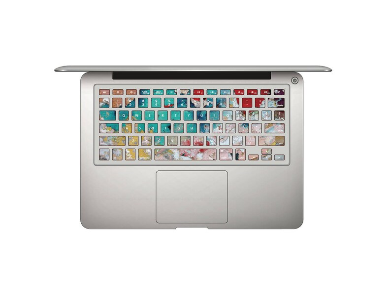 Macbook Keyboard Decal Stickers Colorful Graffiti Grunge | Etsy