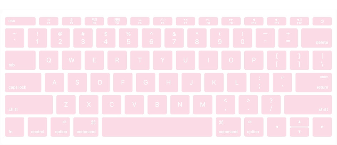 Pink Solid V1 MacBook Keyboard Decal Stickers! - Etsy