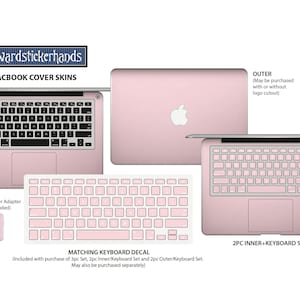 Pink Solid V1 MacBook Keyboard Decal Stickers! - Etsy