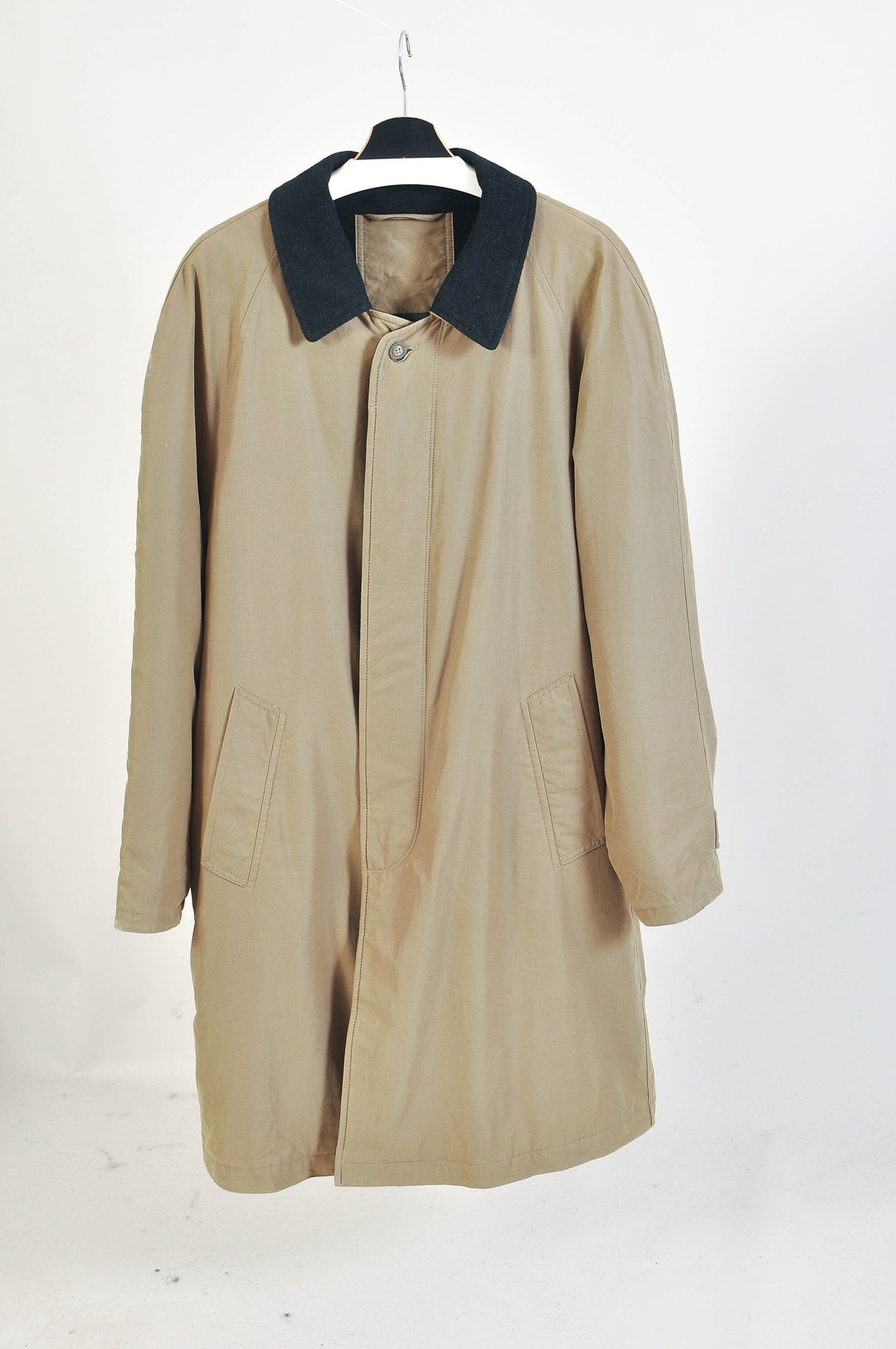 Vintage 90s Lined Mac Coat - Etsy