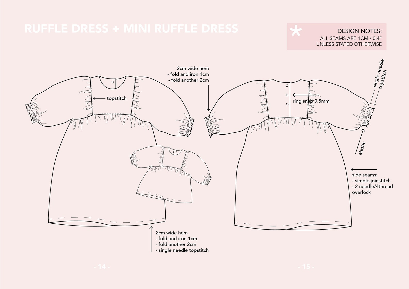 Ruffle Dress Pattern Doll Ruffle Dress PDF Pattern Girl | Etsy