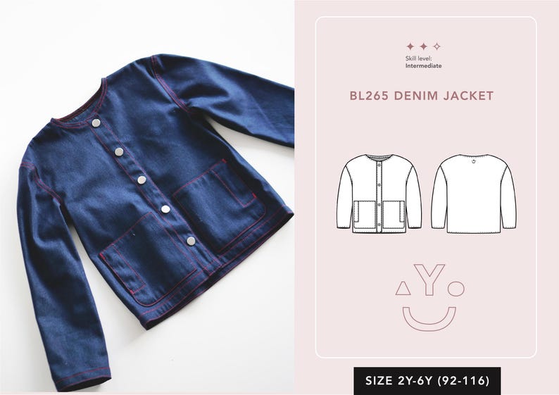 Denim Blouse | Denim Jacket | AYO Sewing Pattern | Baby & Kids | 2Y-6Y ...