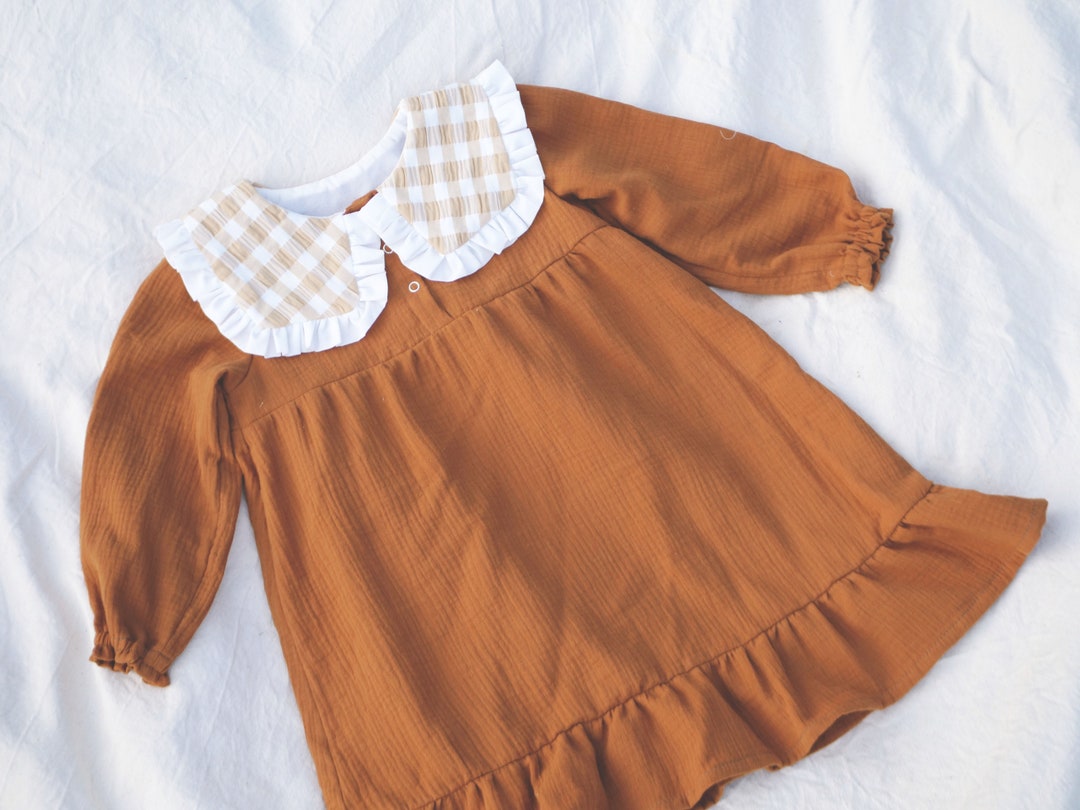 Textured Collar Dress | Dress With a Collar | Ruffled Collar Dress ...