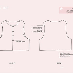 ADULT SIZES *** Easy Linen Vest | Summer Top | Easy Top With Buttons ...