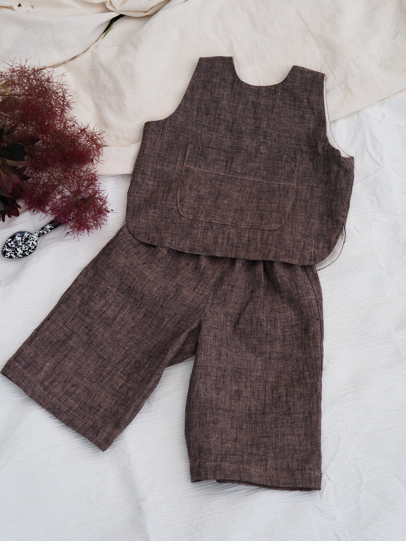 Baby Simple Top / Boy Girl Vest With a Pocket / Baby Toddler Kids Top ...