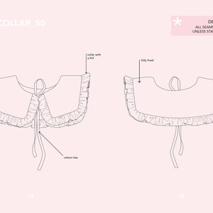 Collar Sewing Pattern | Ruffled Detachable Collar | Collar for Kids ...