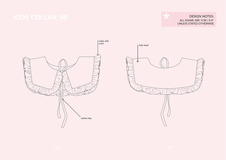 Collar Sewing Pattern | Ruffled Detachable Collar | Collar for Kids ...