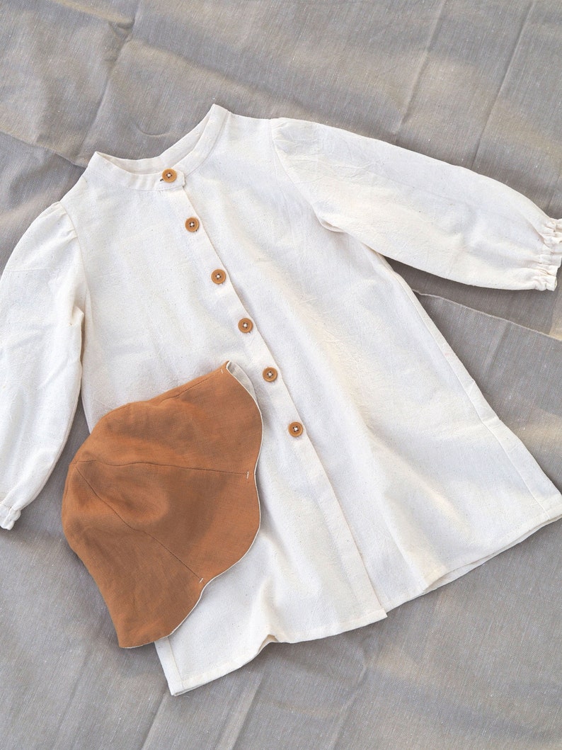 Baby Shirt Dress | Baby Dress With Buttons | Girls Linen Dress | PDF ...