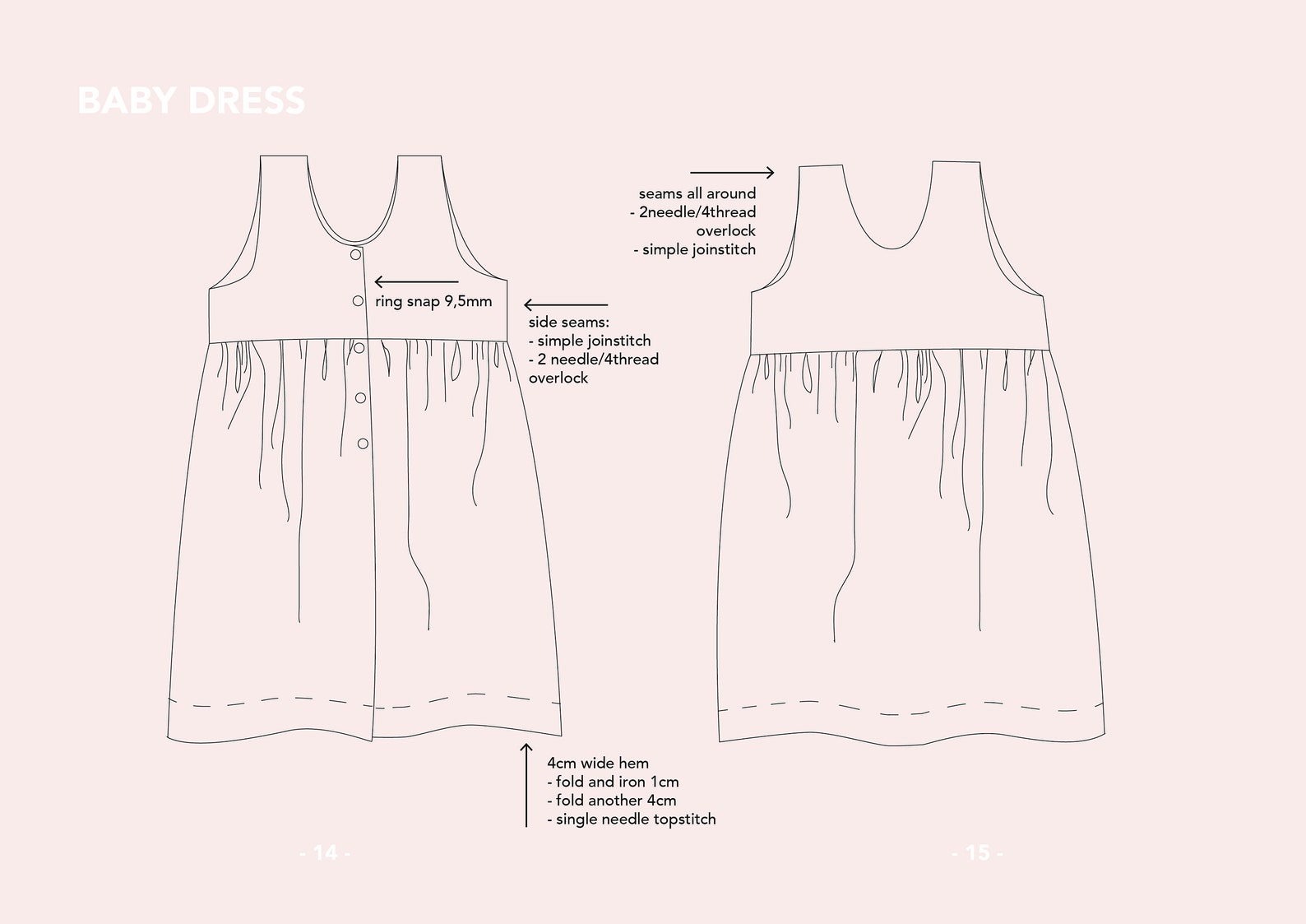 Smock Dress Sewing Pattern PDF Instant Download Linen Girls Dress ...