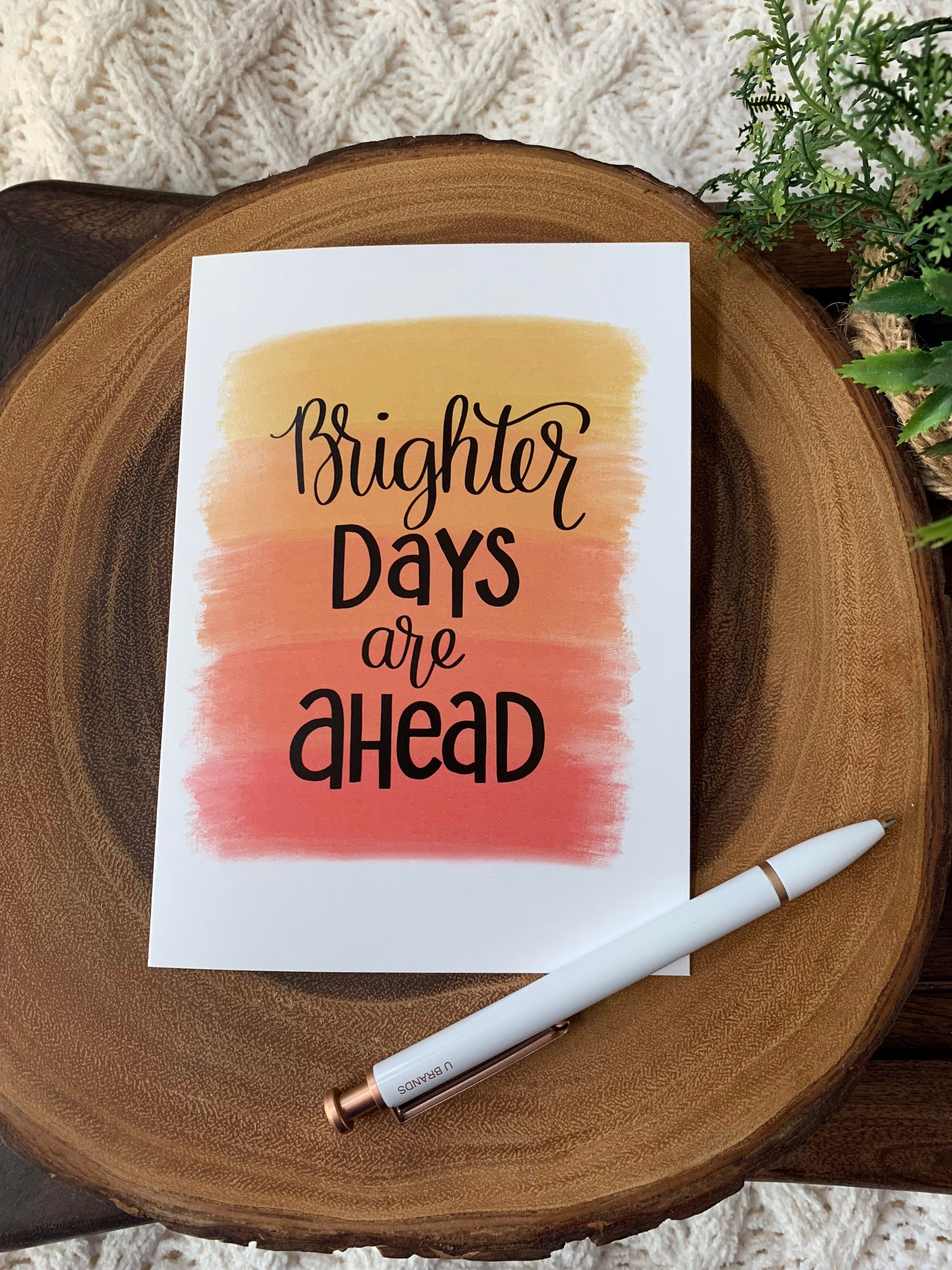 Brighter Days Are Ahead Card - Etsy UK