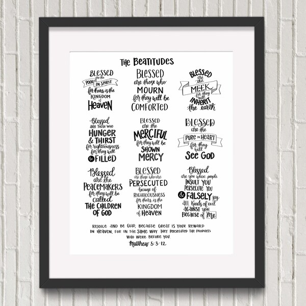 Beatitudes Bookmark - Etsy