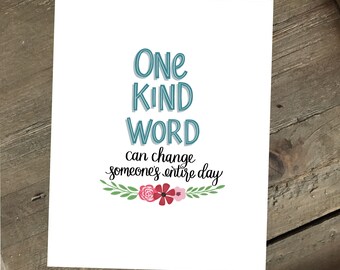 One Kind Word - Etsy