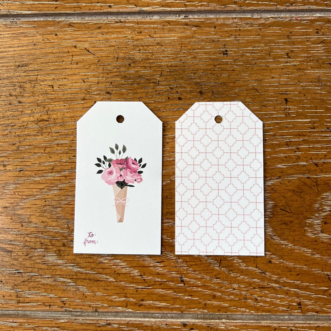 Gift Tags, All Occasion Gift Tags, Flower Bouquet Gift Tags - Etsy