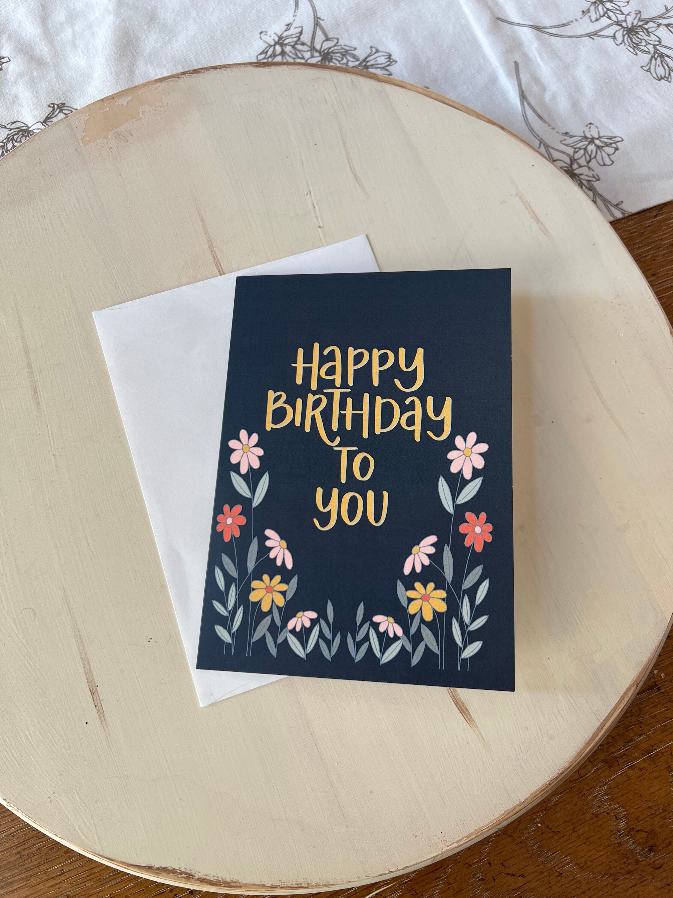 Hand Lettered Birthday Card Hand Lettered Greeting Card - Etsy