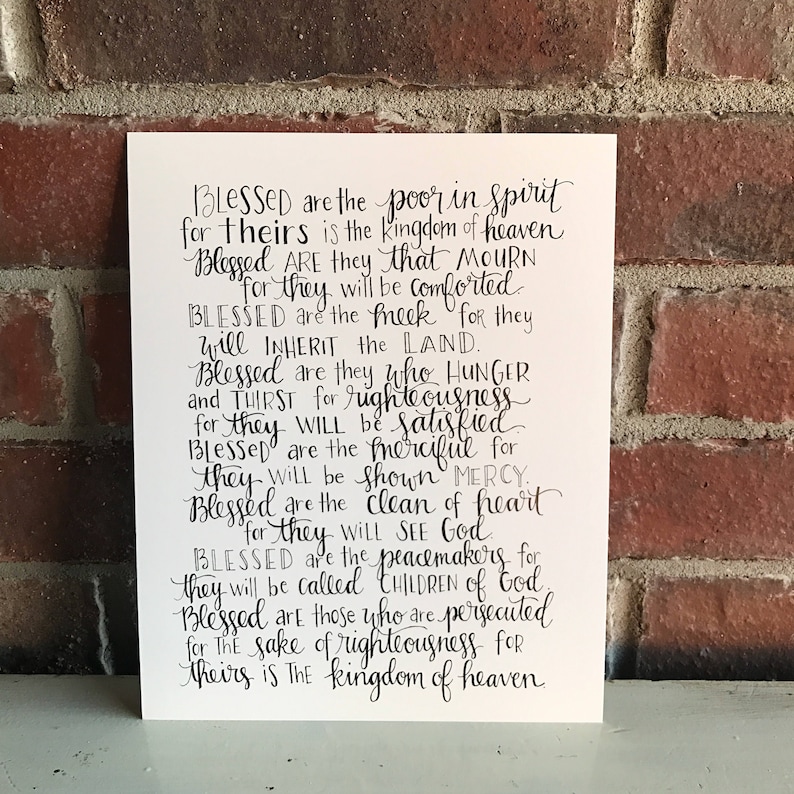 The Beatitudes Print - Etsy