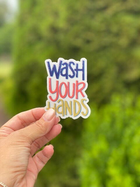 Wash Your Hands Vinyl Sticker - Etsy