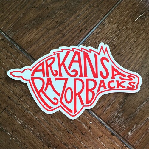 Arkansas Razorback Vinyl Sticker - Etsy