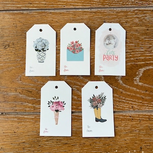Gift Tags, All Occasion Gift Tags, Flower Bouquet Gift Tags - Etsy