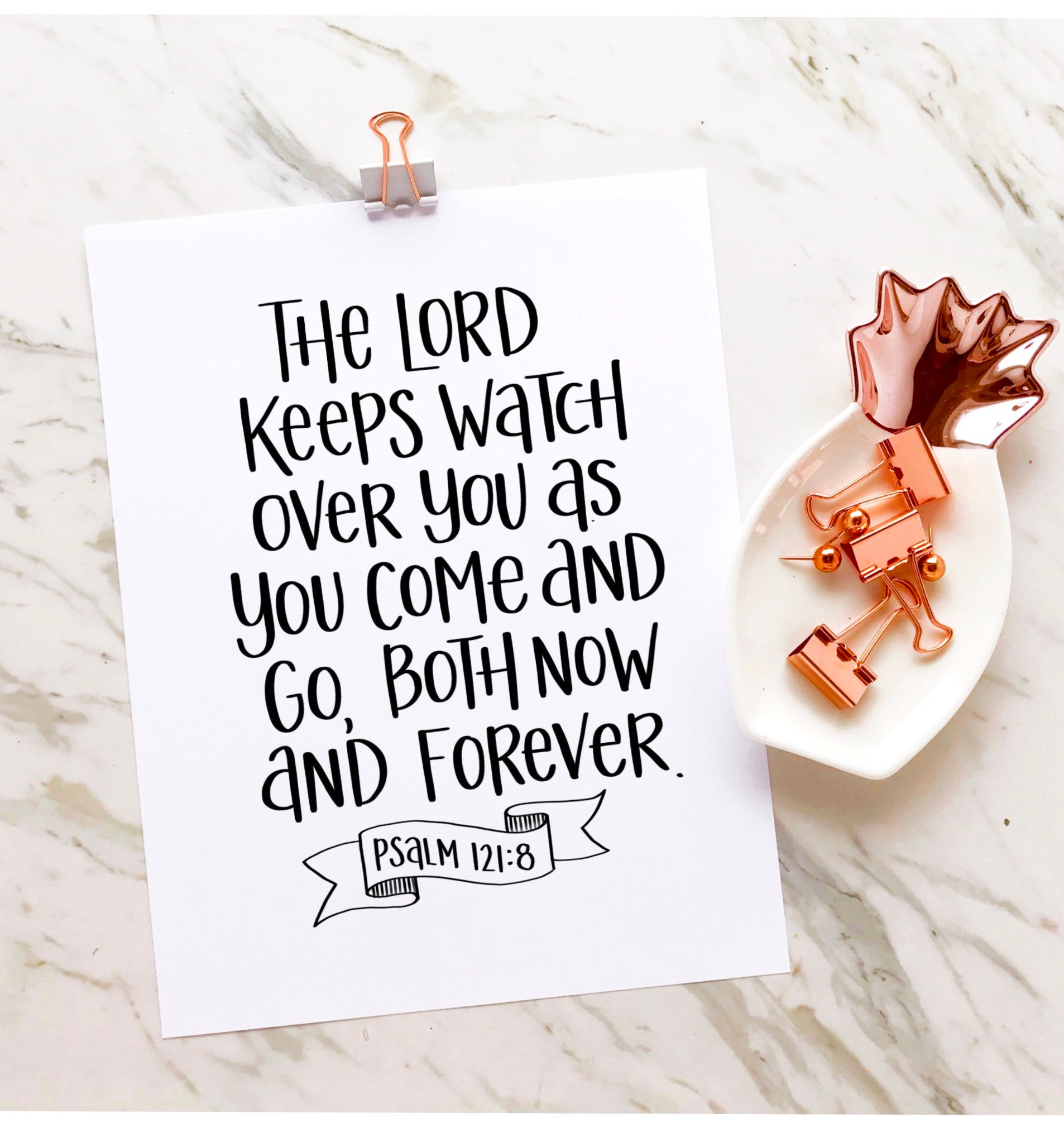 Hand Lettered Print the Lord Keeps Watch - Etsy