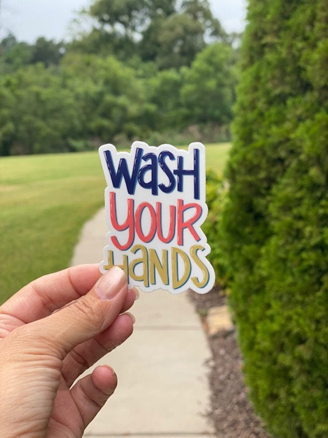 Wash Your Hands Vinyl Sticker - Etsy