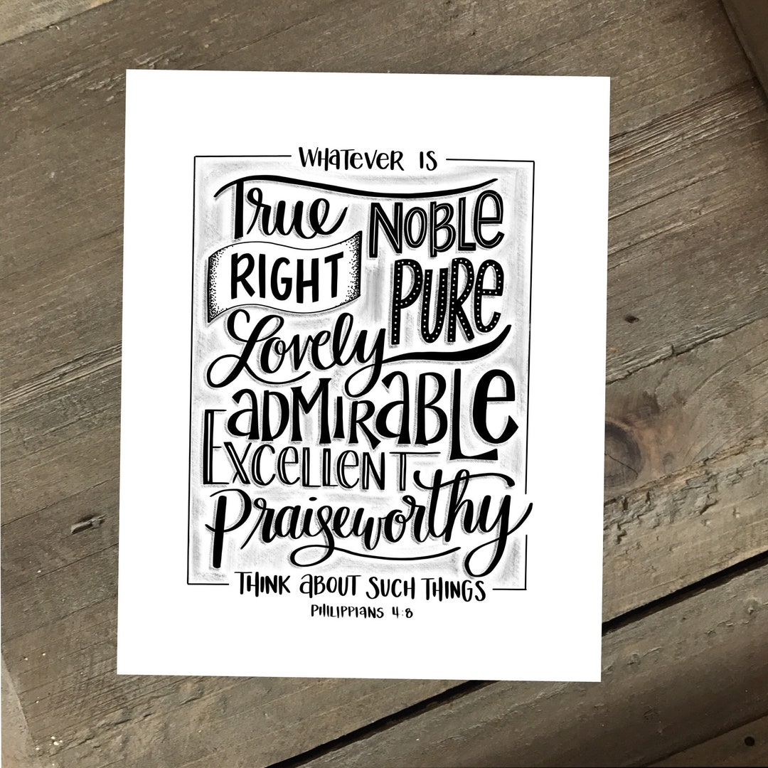 Think on These Things Print - Etsy