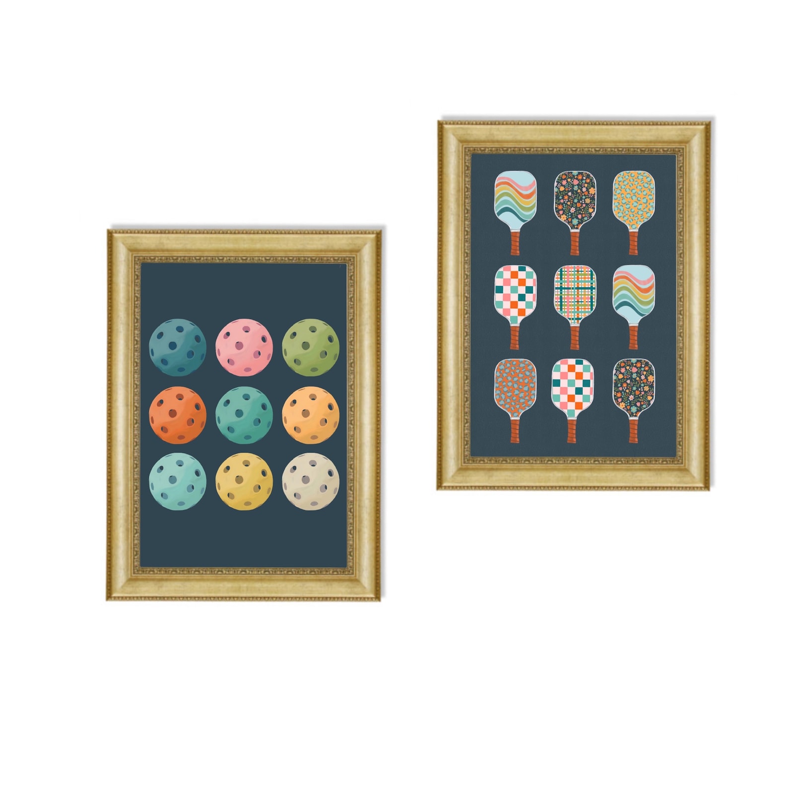 Pickleball Art Print, Set of Pickleballs, Sports Wall Art - Etsy