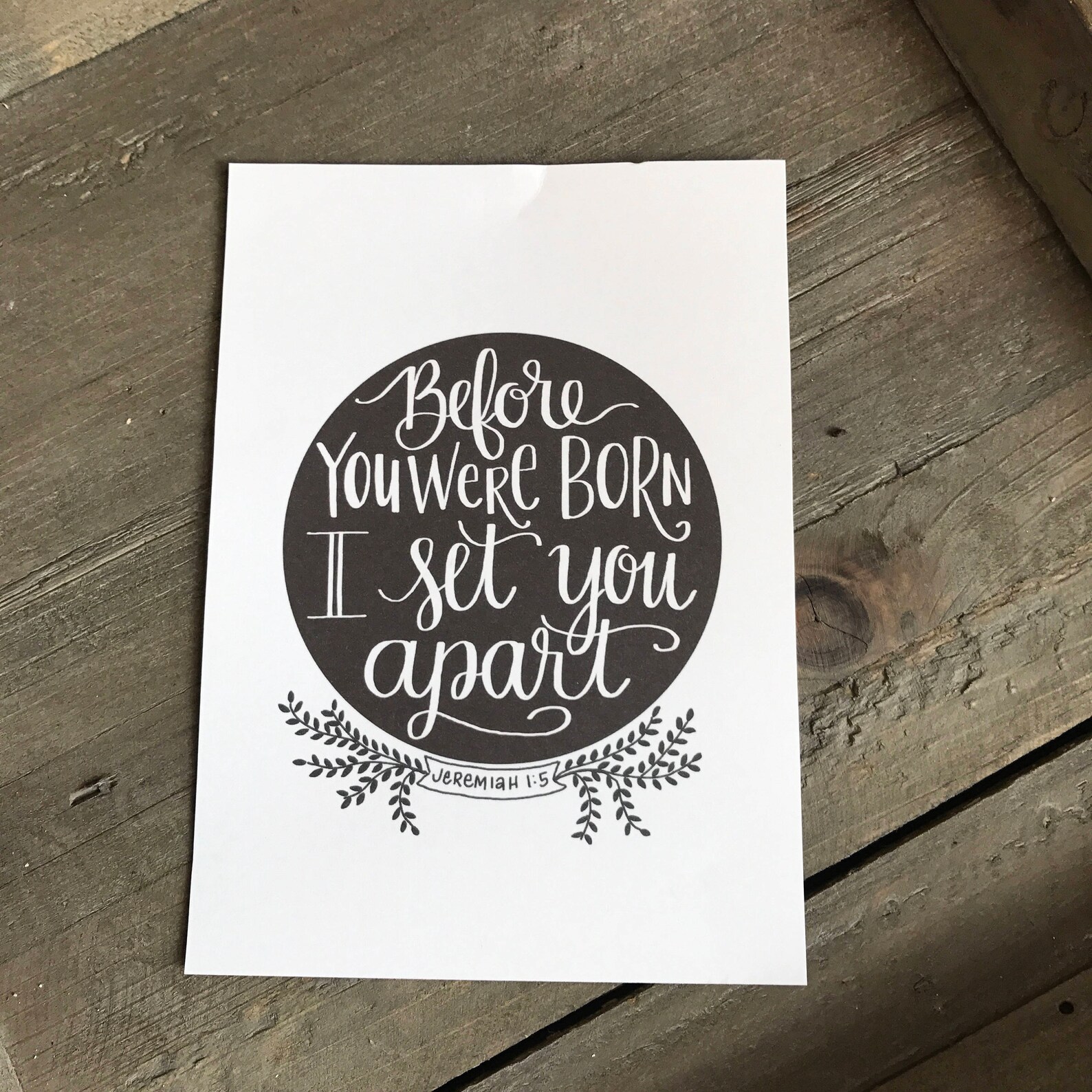 Before You Were Born I Set You Apart Print - Etsy