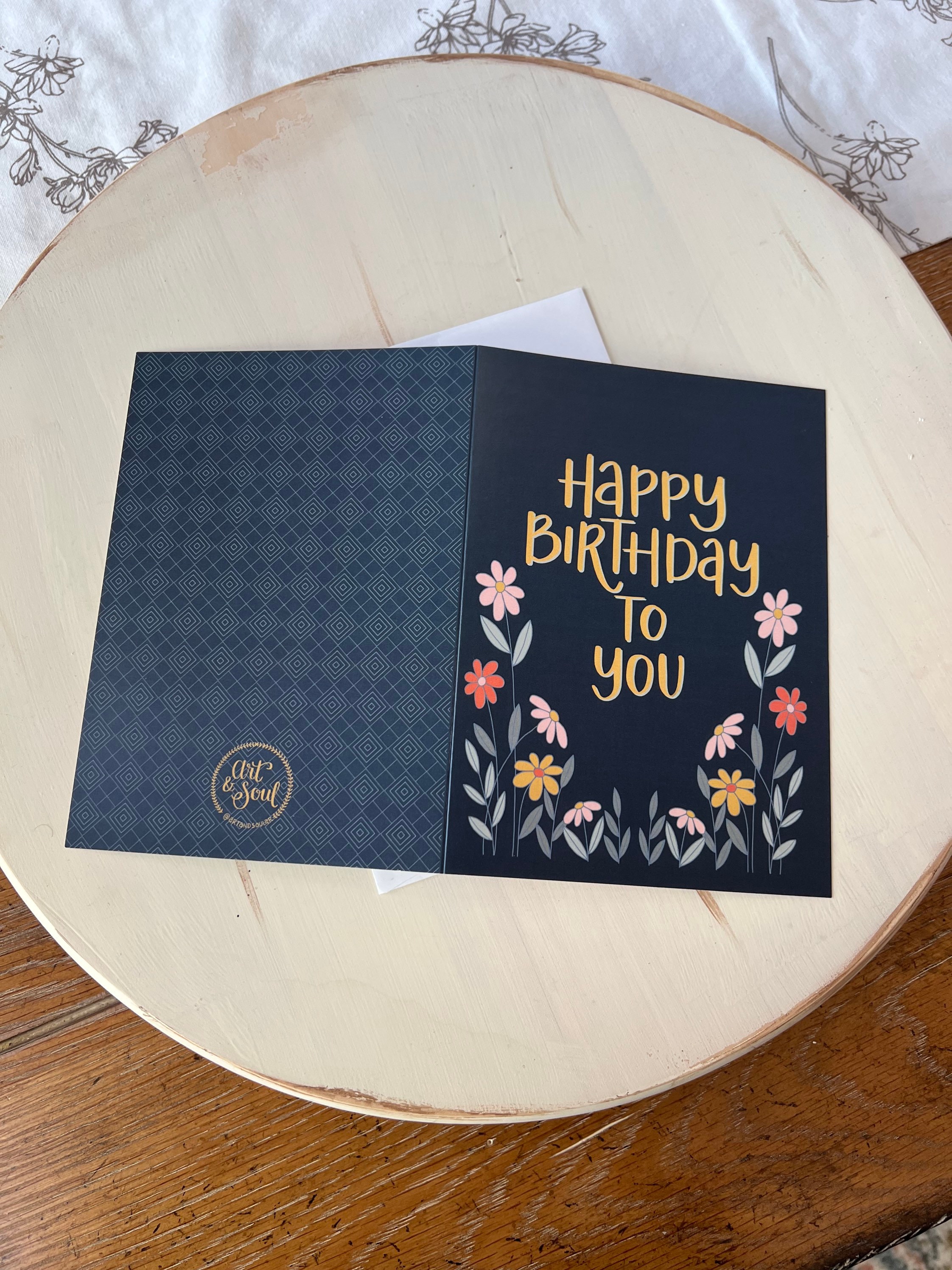 Hand Lettered Birthday Card Hand Lettered Greeting Card - Etsy