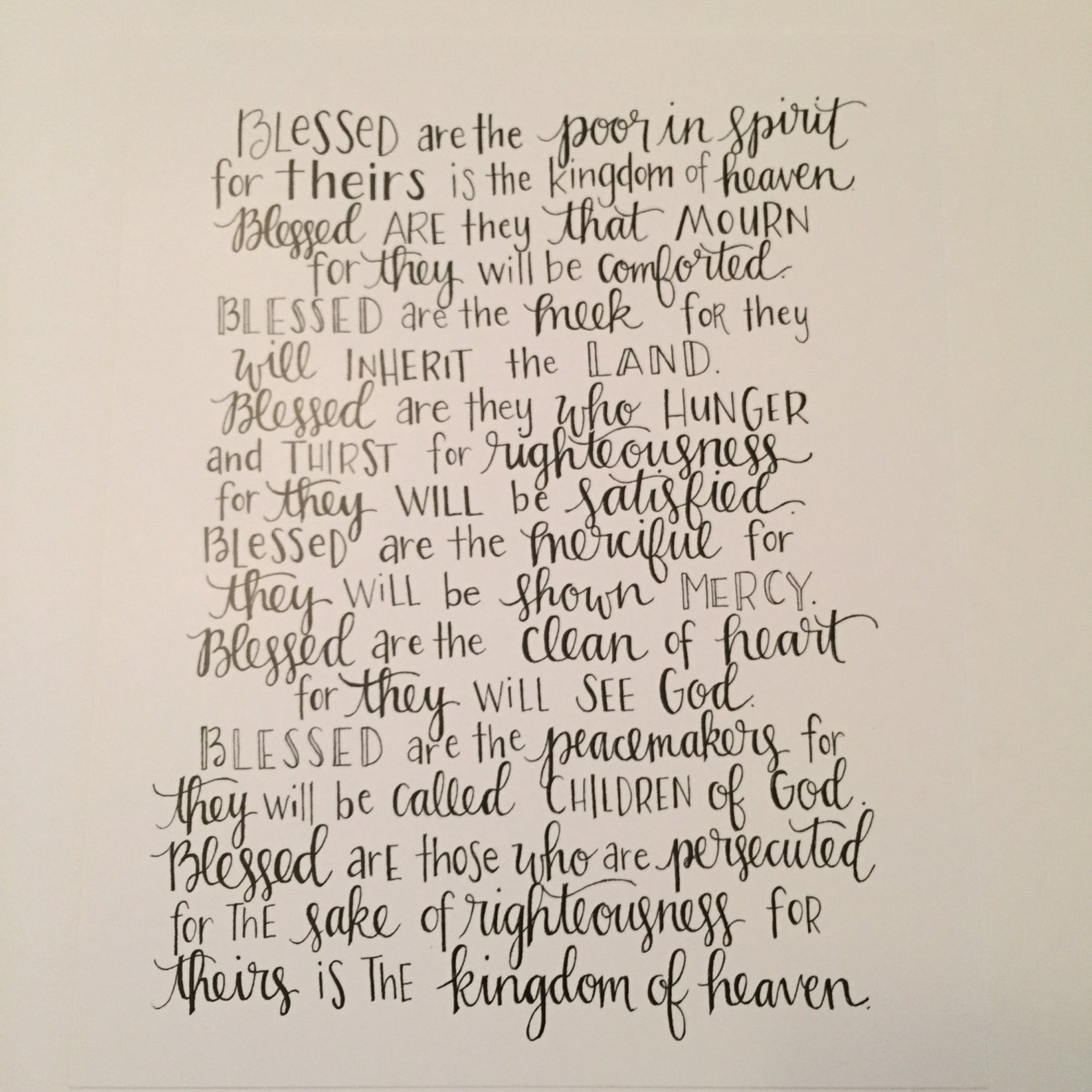 The Beatitudes Print - Etsy